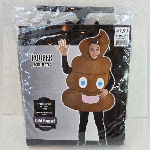 Party City | Costumes | Emoji Pooper Costume Kids Standard Size Fits Up ...